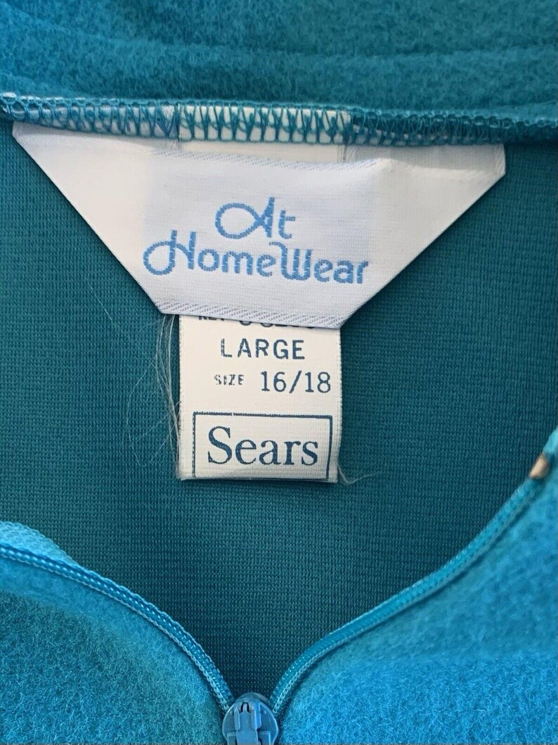 Vintage 1970s-80s Sears Robe, Long Maxi Length, Size Large, Teal Blue ...