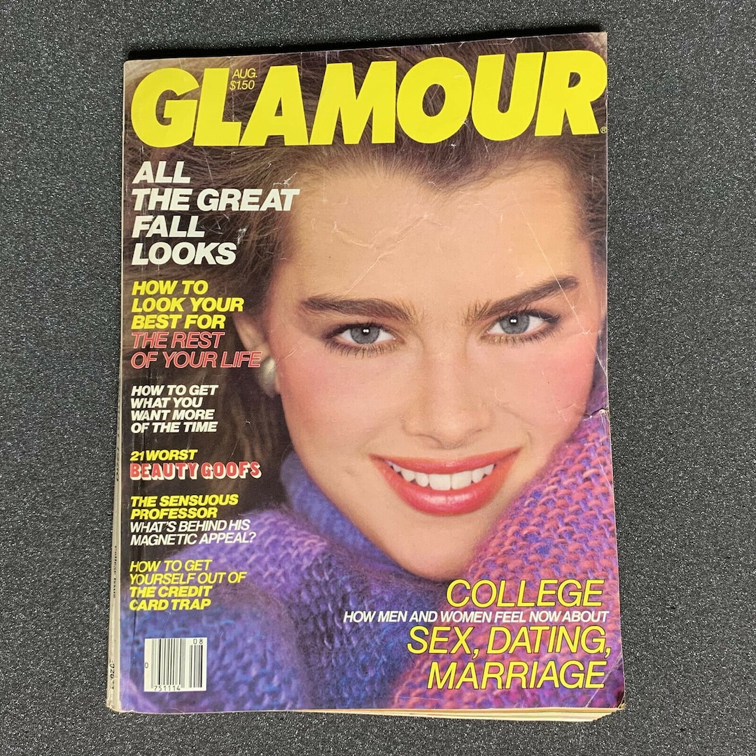 Vintage Glamour Magazine Brooke Shields Age 15 August 1980 No - Etsy