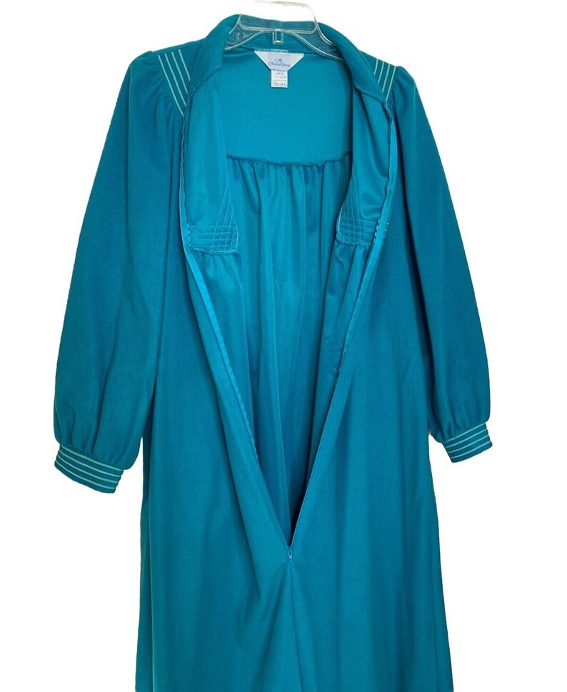 Vintage 1970s-80s Sears Robe, Long Maxi Length, Size Large, Teal Blue ...