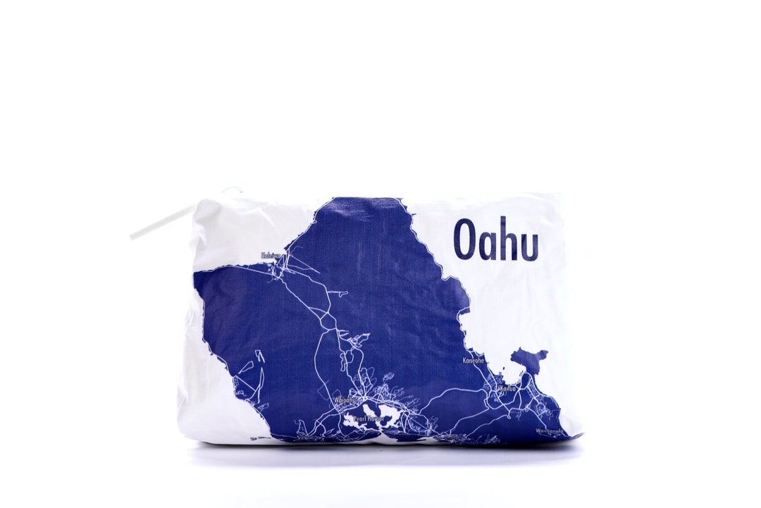 Petite Pouch Map of Oahu - Etsy