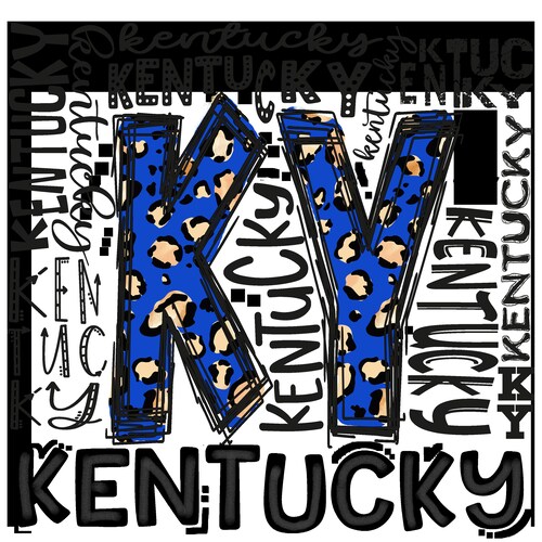 DIGITAL State of Kentucky Colorful Counties Hand Lettering PNG - Etsy