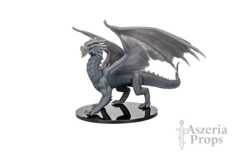 Adult Red Dragon Miniature, TTRPG Dragon Huge Creature Size Miniature ...