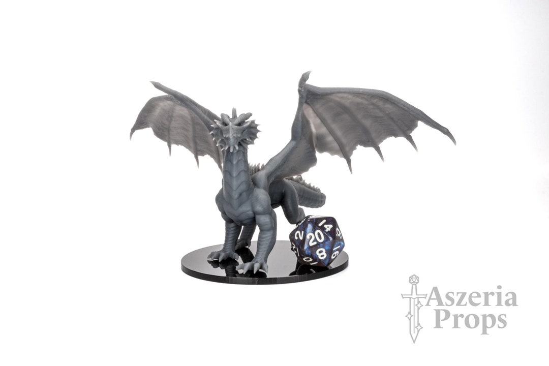 Adult Red Dragon Miniature, TTRPG Dragon Huge Creature Size Miniature ...