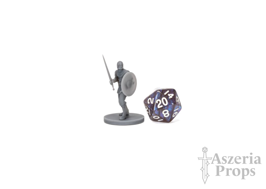 Town Guard Soldier Dnd Miniature, 3D Printed Guard Miniature, Dnd NPC ...