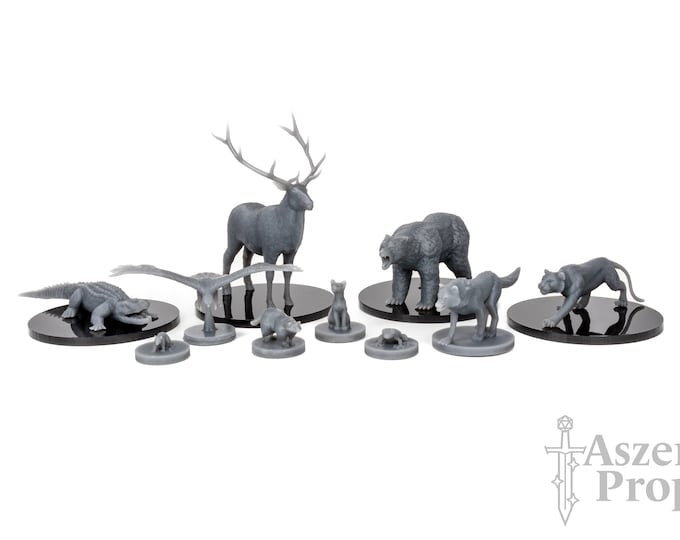 Beast Druid Dnd Minis (set of 10) Druid Wild Shape Dnd Minis, Ranger ...
