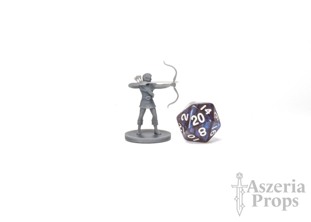 Town Guard Archer Dnd Miniature, 3D Printed Guard Miniature, Dnd NPC ...