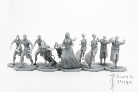 Undead Dnd Miniatures Variety set of 10 Dnd Ghost Miniature - Etsy