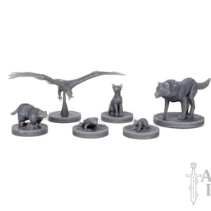 Beast Druid Dnd Minis (set of 10) Druid Wild Shape Dnd Minis, Ranger ...