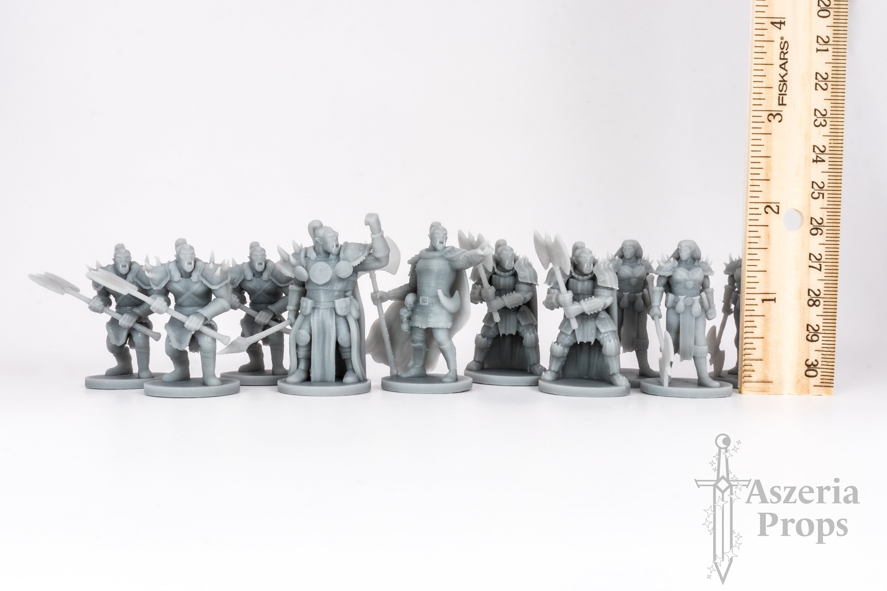 Orc Dnd Miniatures set of 10 Orc Raiders Dnd Mini Orc Chief - Etsy