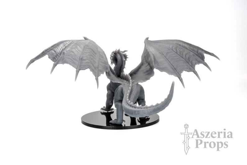 Adult Red Dragon Miniature, TTRPG Dragon Huge Creature Size Miniature ...