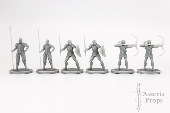 City Guard Dnd Miniatures set of 6 3D Printed Guard | Etsy