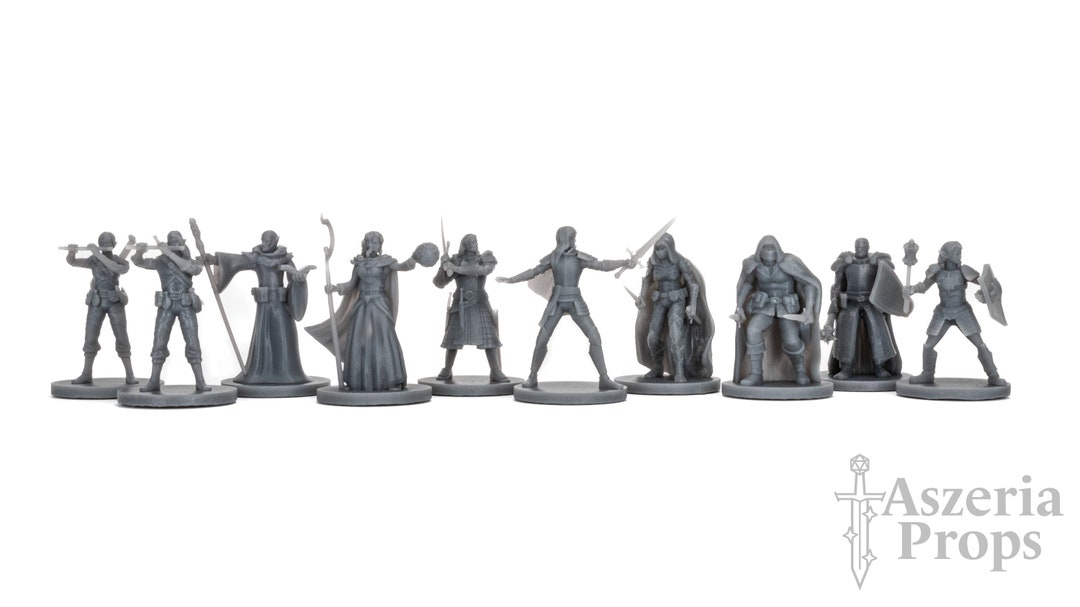 Player Adventurer Dnd Miniatures (set of 10) Dnd Mini Bulk Lot 28mm ...