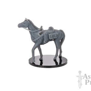 Riding Combat Horse Mounts (set of 5) W/ Miniature Slot, Dnd Mini Mount ...