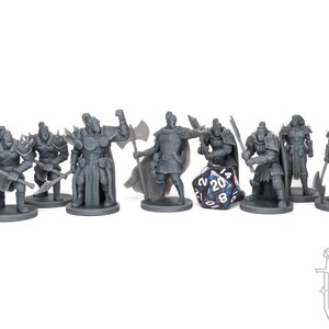 Orc Dnd Miniatures (set of 10) Orc Raiders Dnd Mini, Orc Chief Dnd Mini ...