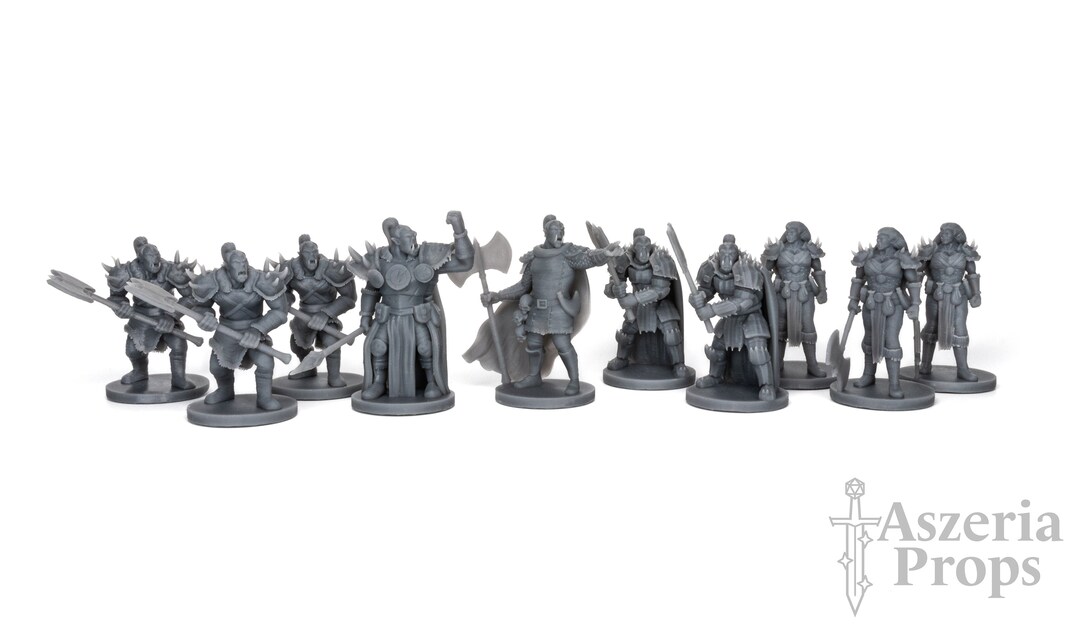 Orc Dnd Miniatures (set of 10) Orc Raiders Dnd Mini, Orc Chief Dnd Mini ...