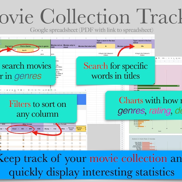 Movie Spreadsheet - Etsy