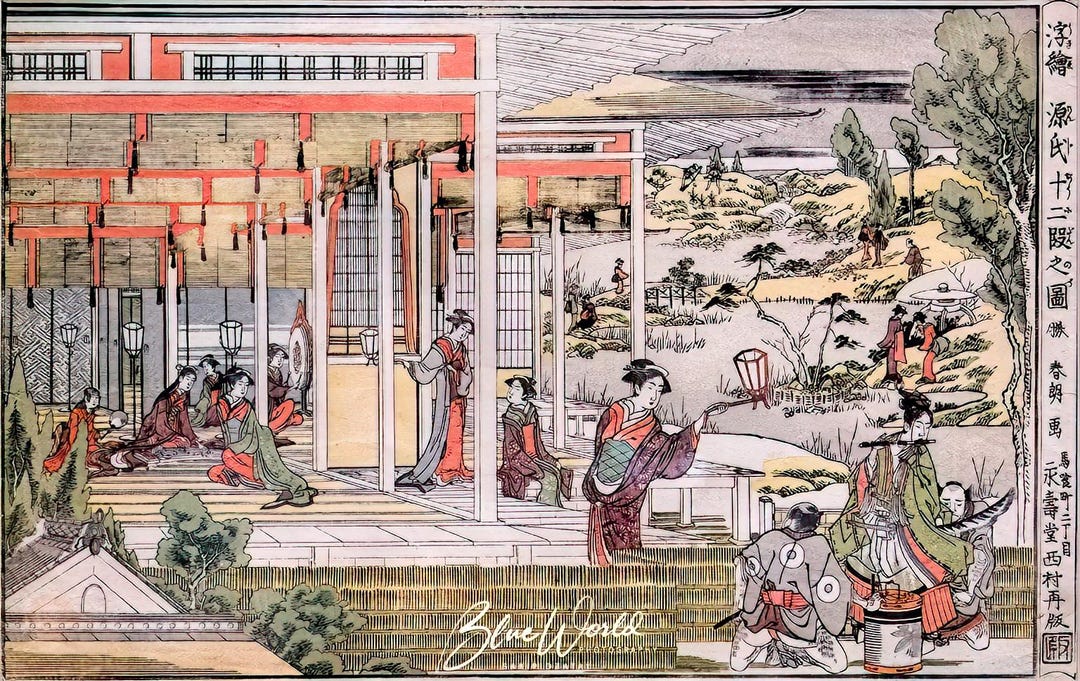 Young Samurai Minamoto No Yoshitsune and Princess Jōruri-hime - Etsy