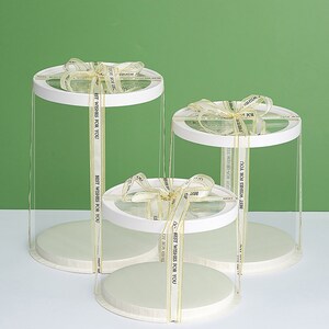 6 Sizes to Choose Extra Large and Tall Round Clear Cake Box Big See ...
