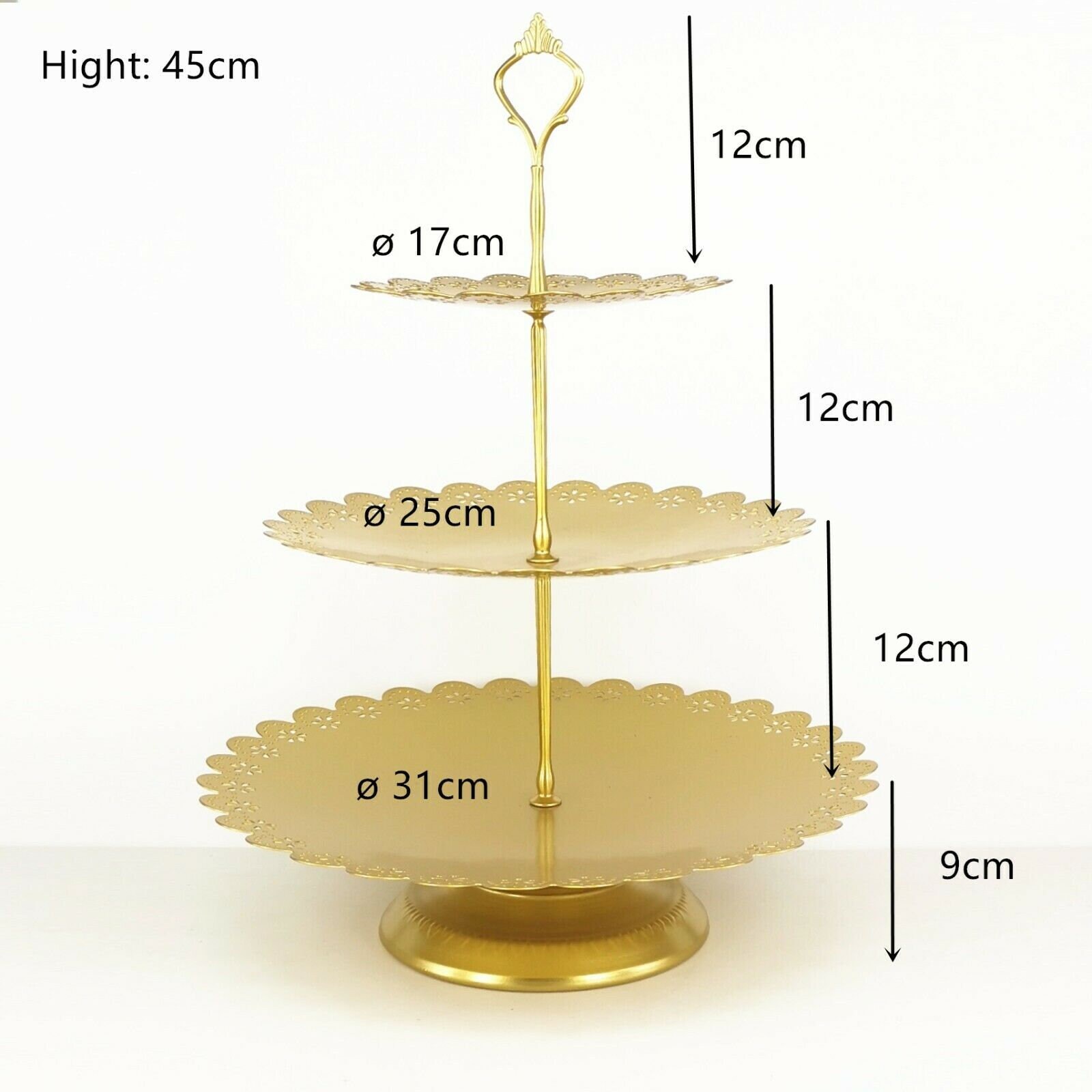 Gold Crown Cake Stand 3 Tier Fitting Hardware Set Chrome - Etsy Australia