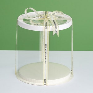 6 Sizes to Choose Extra Large and Tall Round Clear Cake Box Big See ...