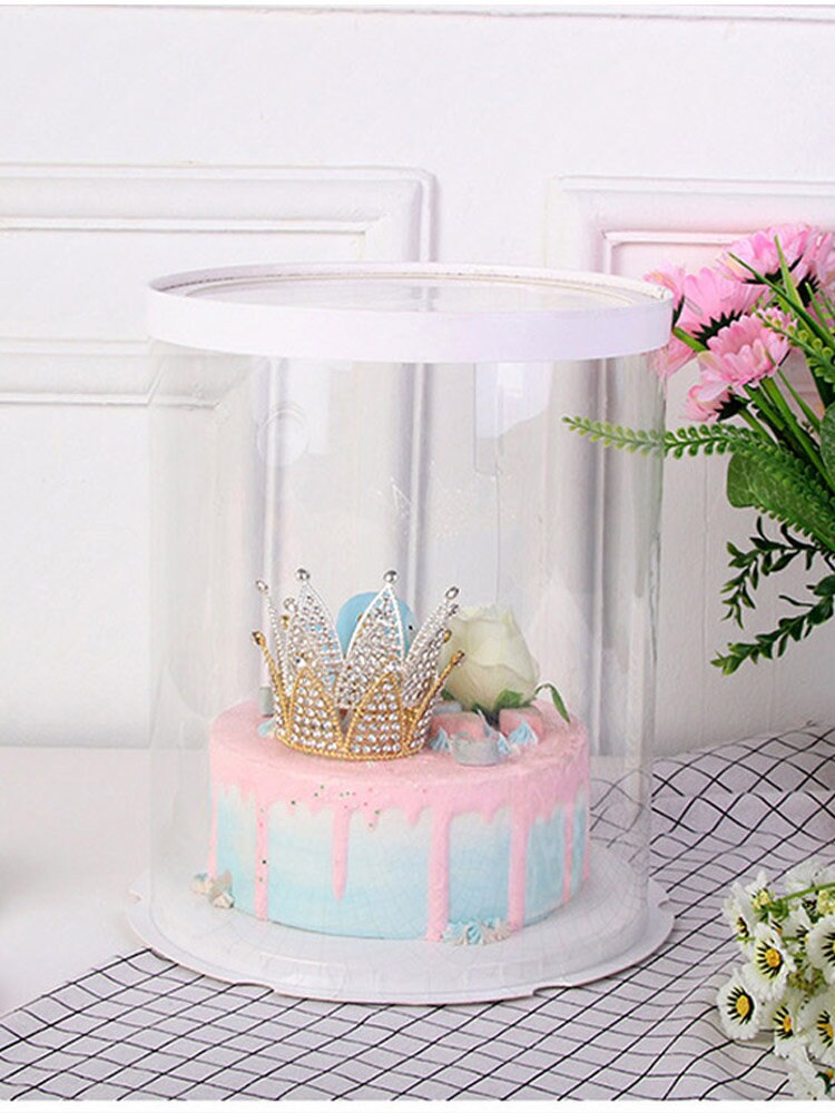 6 Sizes to Choose Extra Large and Tall Round Clear Cake Box - Etsy ...