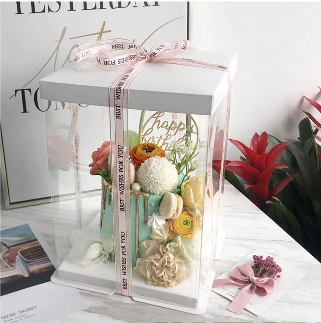 Extra Large and Tall Clear Cake Box Big See Through Cake Box Wedding ...