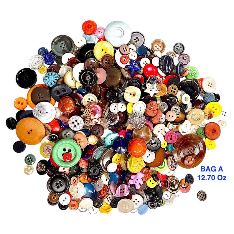 12+ Oz Mixed Bulk Button Lot - Clean - Upcycled - Vintage and New - Etsy