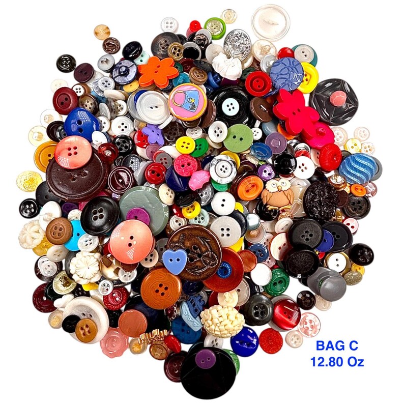 12+ Oz Mixed Bulk Button Lot - Clean - Upcycled - Vintage and New - Etsy