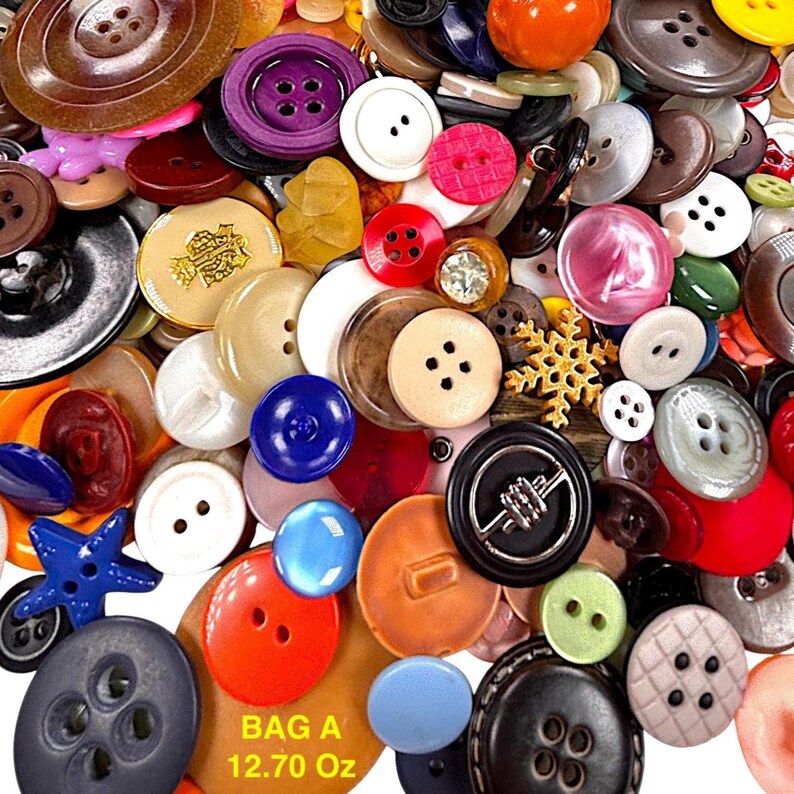 12+ Oz Mixed Bulk Button Lot - Clean - Upcycled - Vintage and New - Etsy