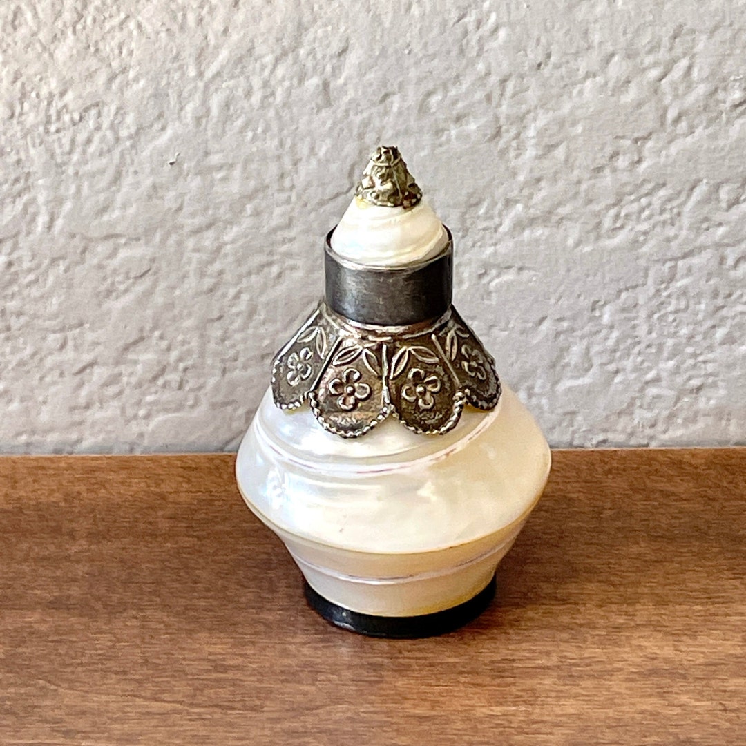 Perfume Bottle Handcrafted Vintage Shell Perfume Bottle With - Etsy