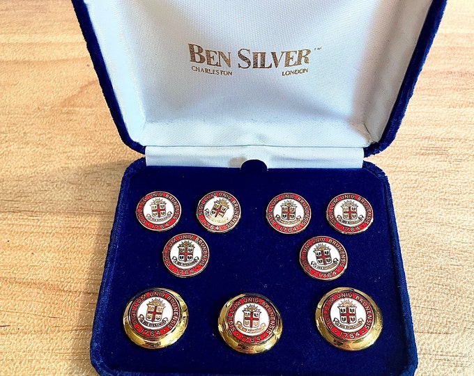 Blazer Button Set. Vintage Brown University Button Set by Ben Silver ...
