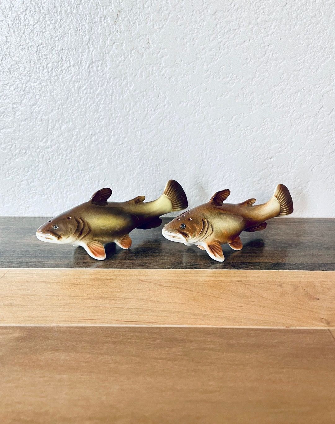 Bullhead Fish Salt and Pepper Shakers Vintage Relco Fish S&P Shakers - Etsy