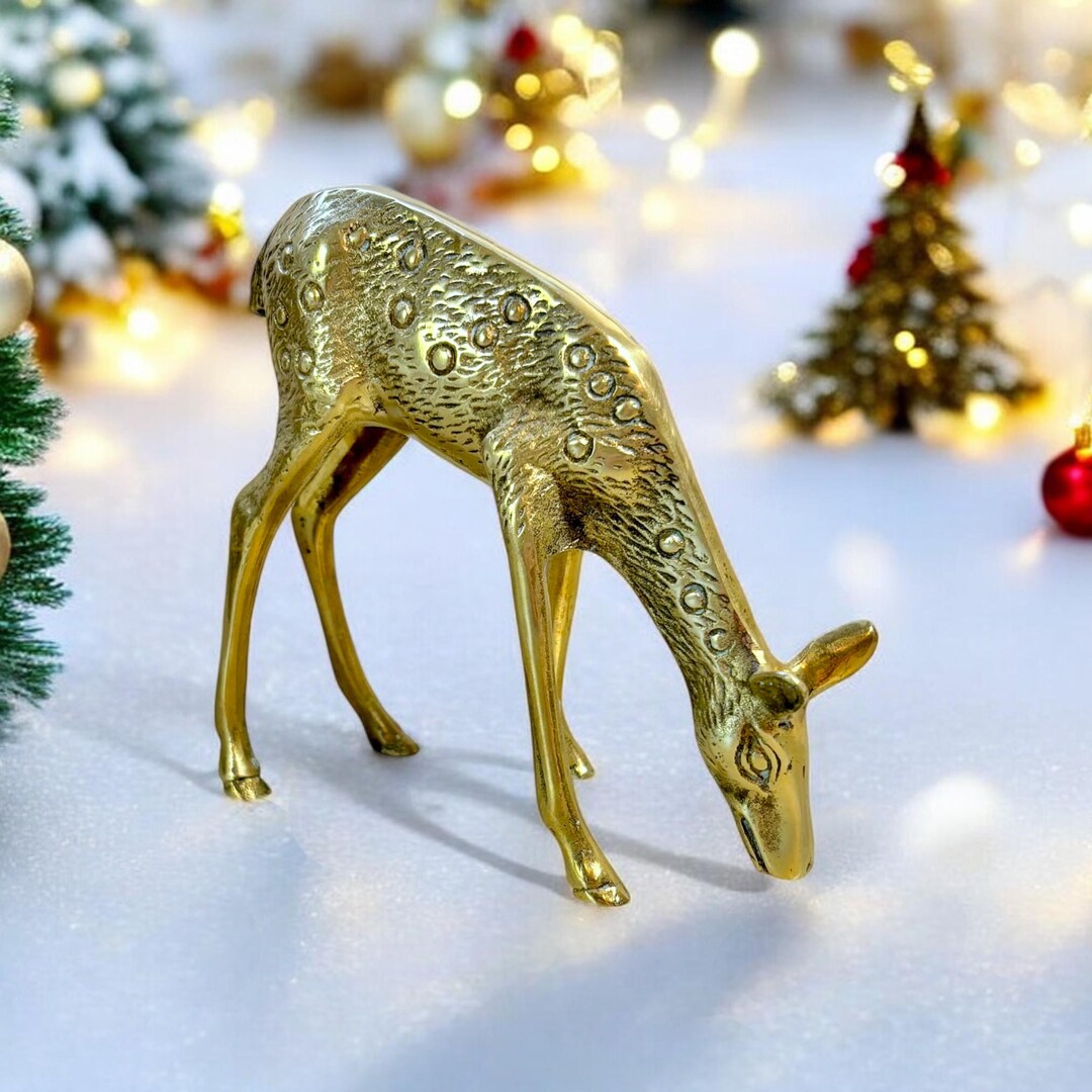 Vintage MCM Brass Deer Figurine Artistically Designed Deer for Your ...