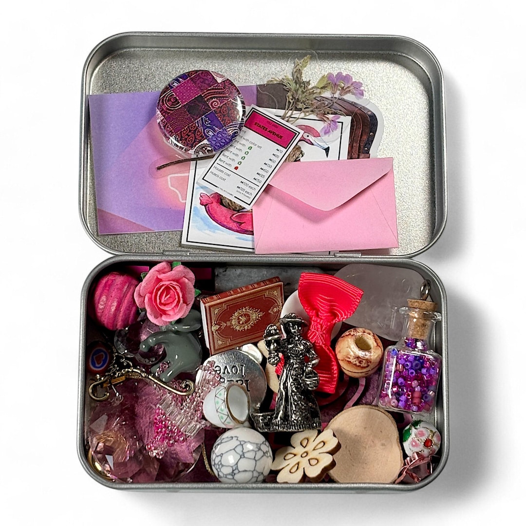 Upcycled Mystery Tins. 40 Miniature Trinkets. Vintage Miniatures and ...