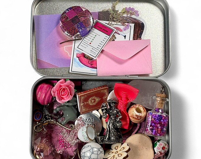 Upcycled Mystery Tins. 40 Miniature Trinkets. Vintage Miniatures and ...