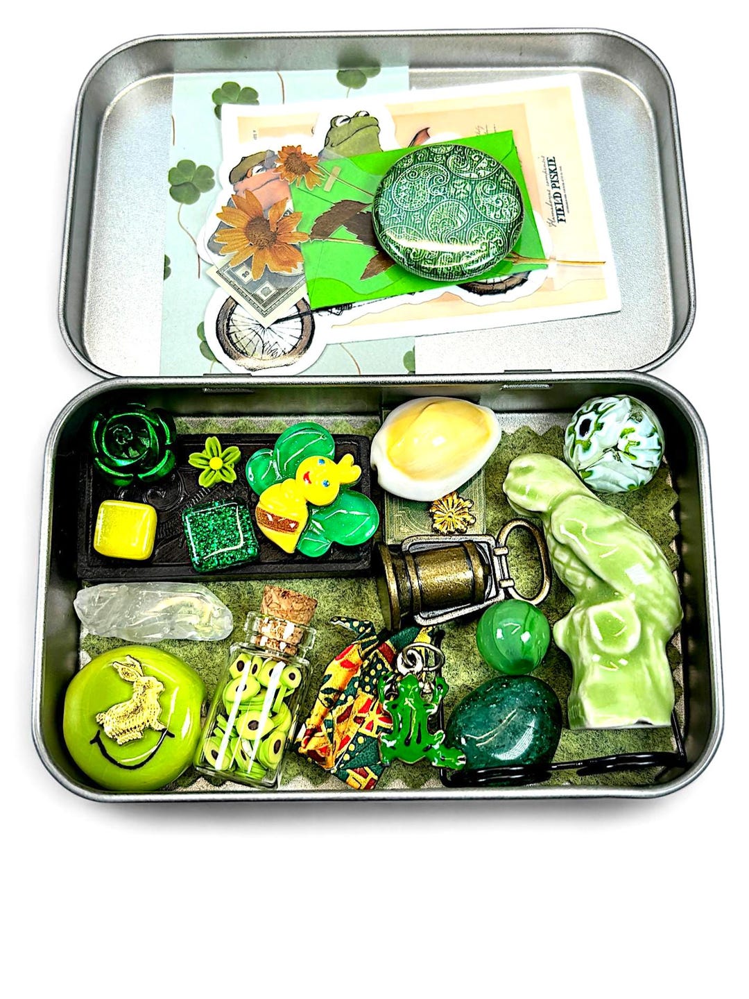 Upcycled Mystery Tins. 45 Miniature Trinkets. Vintage Miniatures and ...