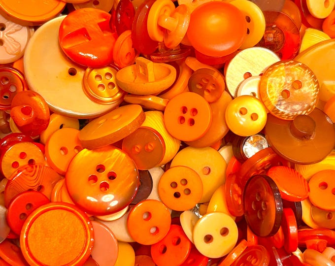 Orange Button Mix: 110+ Vintage Upcycled Craft Buttons - Etsy