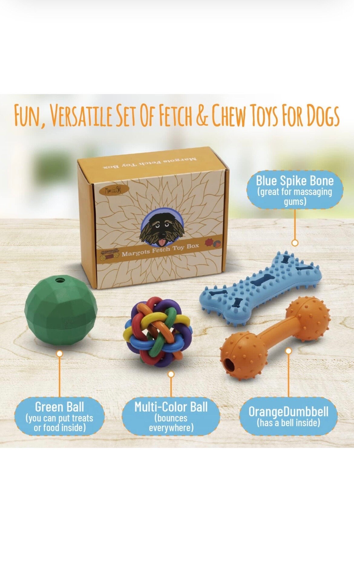 Fetch Toys for Dogs to Keep Them Occupied - Colorful Durable Dog Toy ...