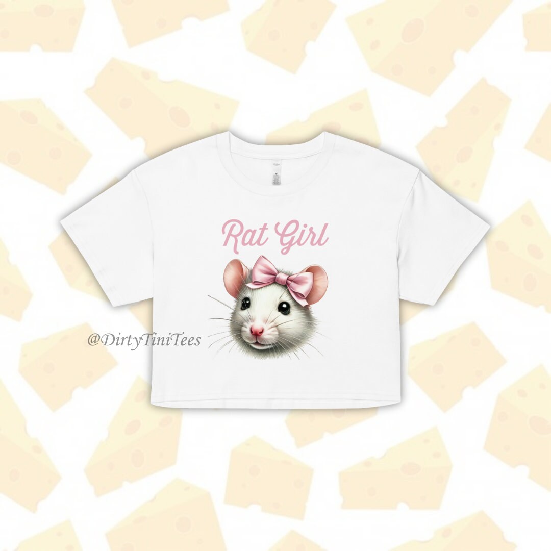 Rat Girl Cute Coquette Crop Top Bachelorette Party Best Friend Birthday ...