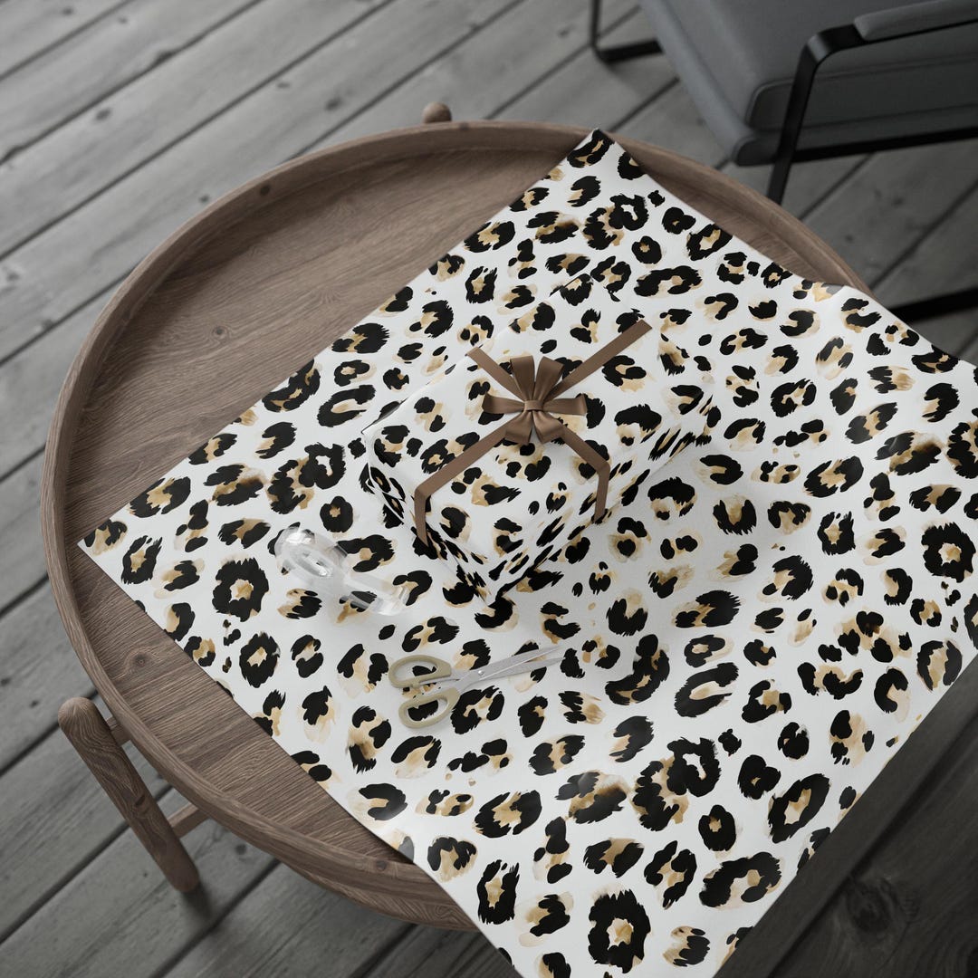 Leopard Print Wrapping Papers Gift Wrap Roll for Birthdays, Holidays ...