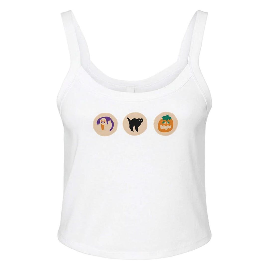 Pillsbury Halloween Cookies Ghost Black Cat Pumpkin Cute Ribbed Tank ...