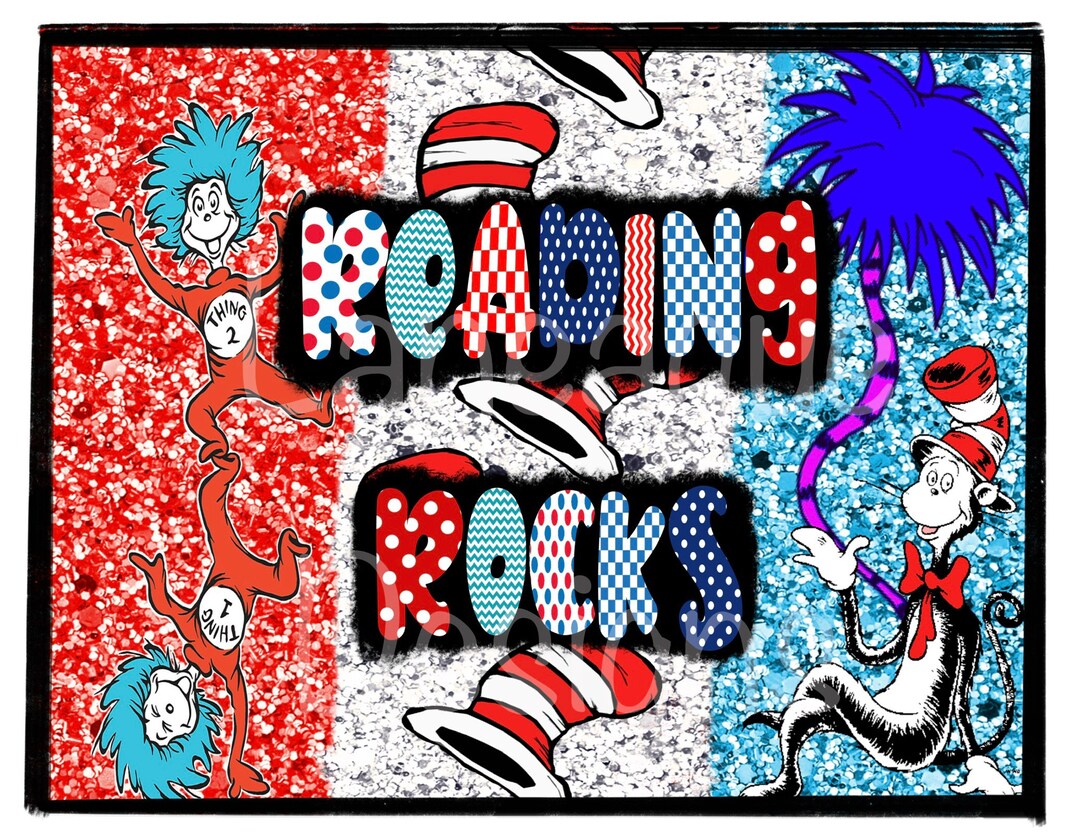 Dr. Seuss Reading Rocks - Etsy
