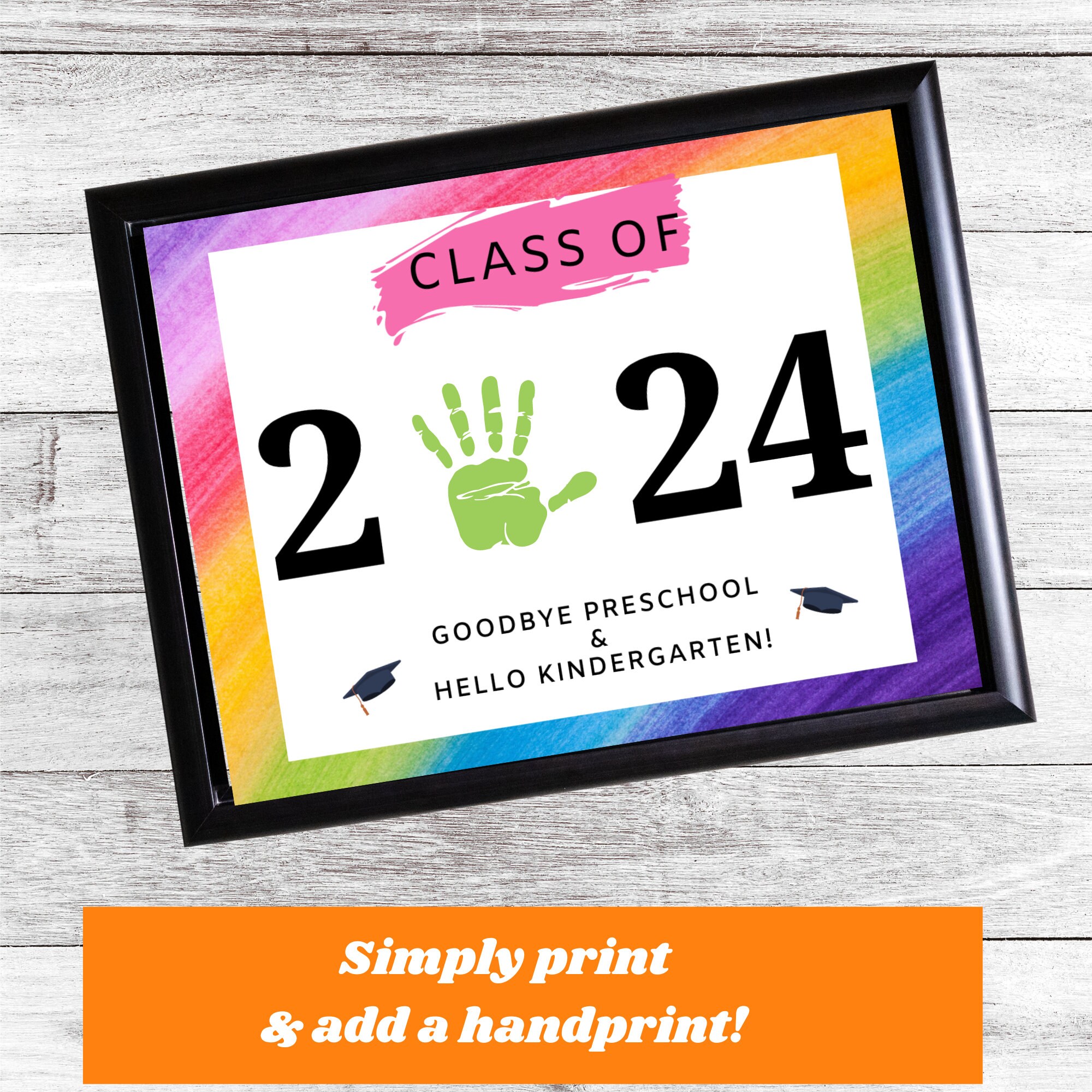 2024 Graduation Handprint Art Instant Download Printable for ...