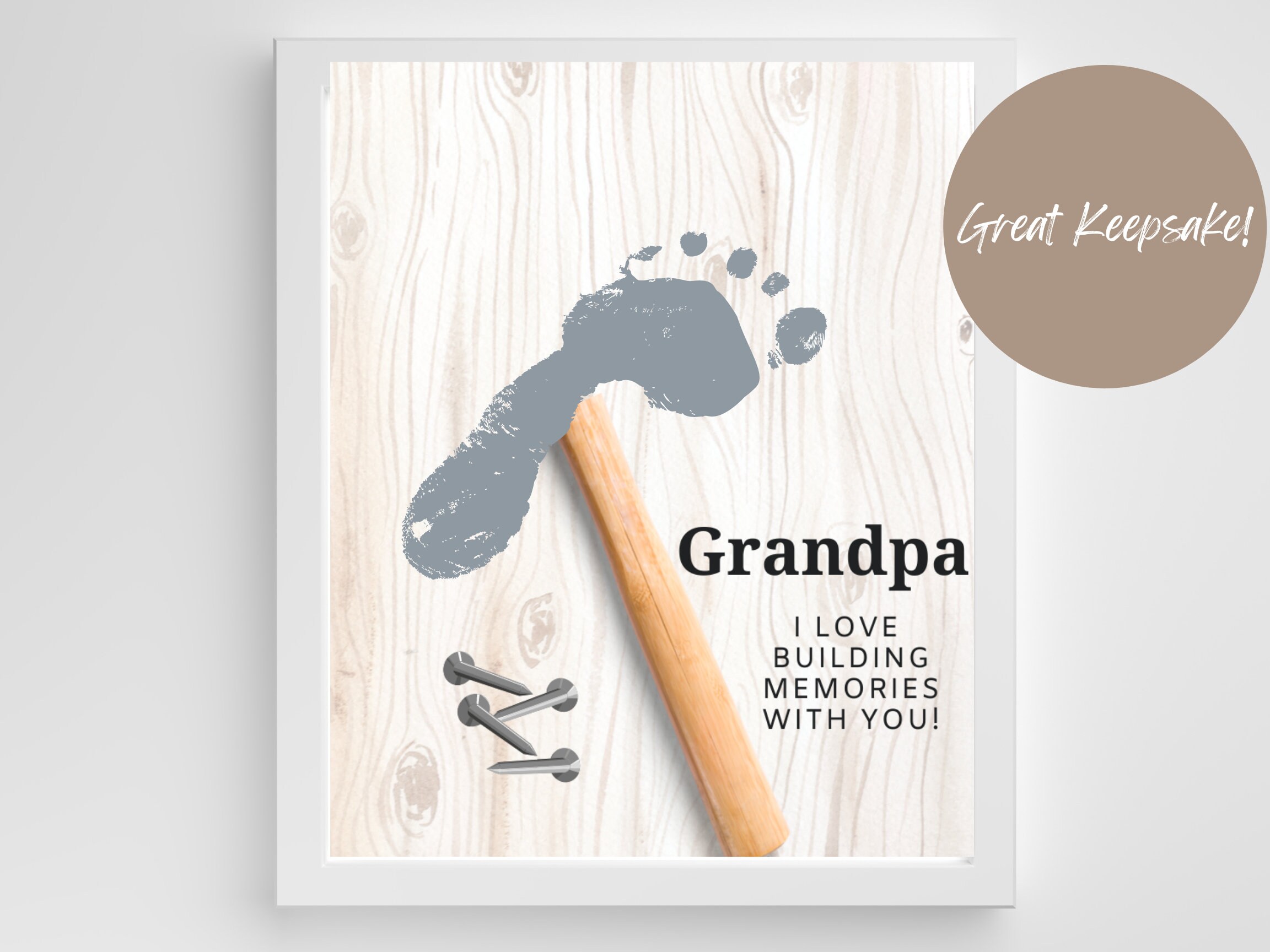 Dad I Love Building Memories With You| Footprint Craft Template| Father ...