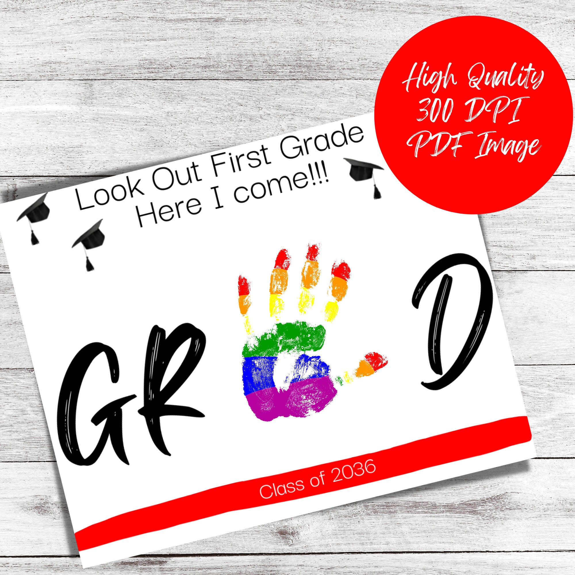 Preschool & Kindergarten Graduation Handprint Keepsake Look Out ...