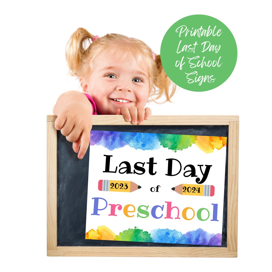 Last Day of School Printable Signs2023-2024 End of School Year Signs ...