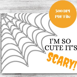 I'm so Cute It's Scary Halloween Spider Handprint Craft| Instant ...