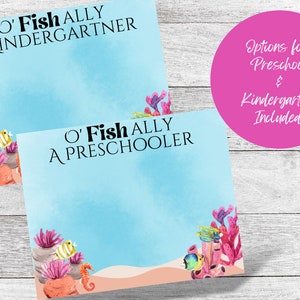 O'fishally A Preschooler/kindergartner Handprint Craft Instant Download ...