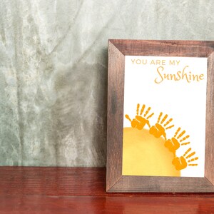 You Are My Sunshine Handprint/footprint Craft Template Printable Mother ...