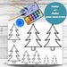 Winter Tree Craft for Kids | Printable Watercolor Trees & Coloring Page ...